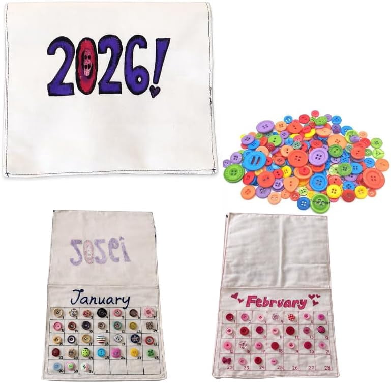 2026 Button Calendar: Stitch Your Year One Button at a Time, Beginner ...