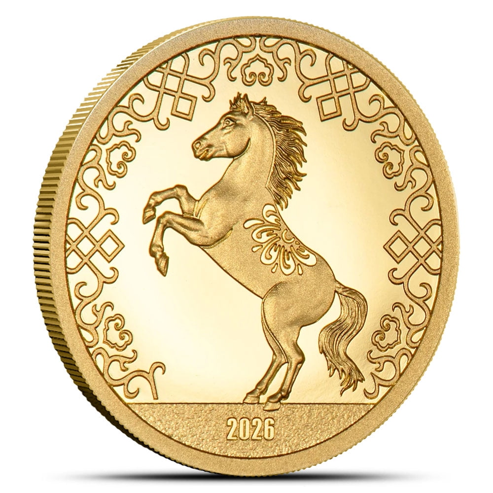 2026 CIT Mongolia Lunar Year of the Horse 0.5 Gram Proof Gold - In Capsule w/ Coa - 30927 ...