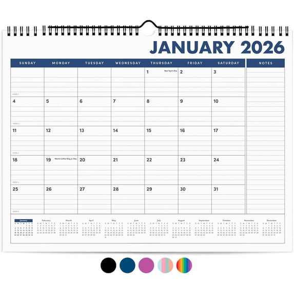 2026 Calendar, 12 Months (January 2026 - December 2026), Medium (11.5 ...
