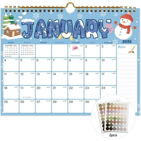 2026 Calendar - 18 Monthly Wall Calendar, January June 2027, 8.5" x 11 ...