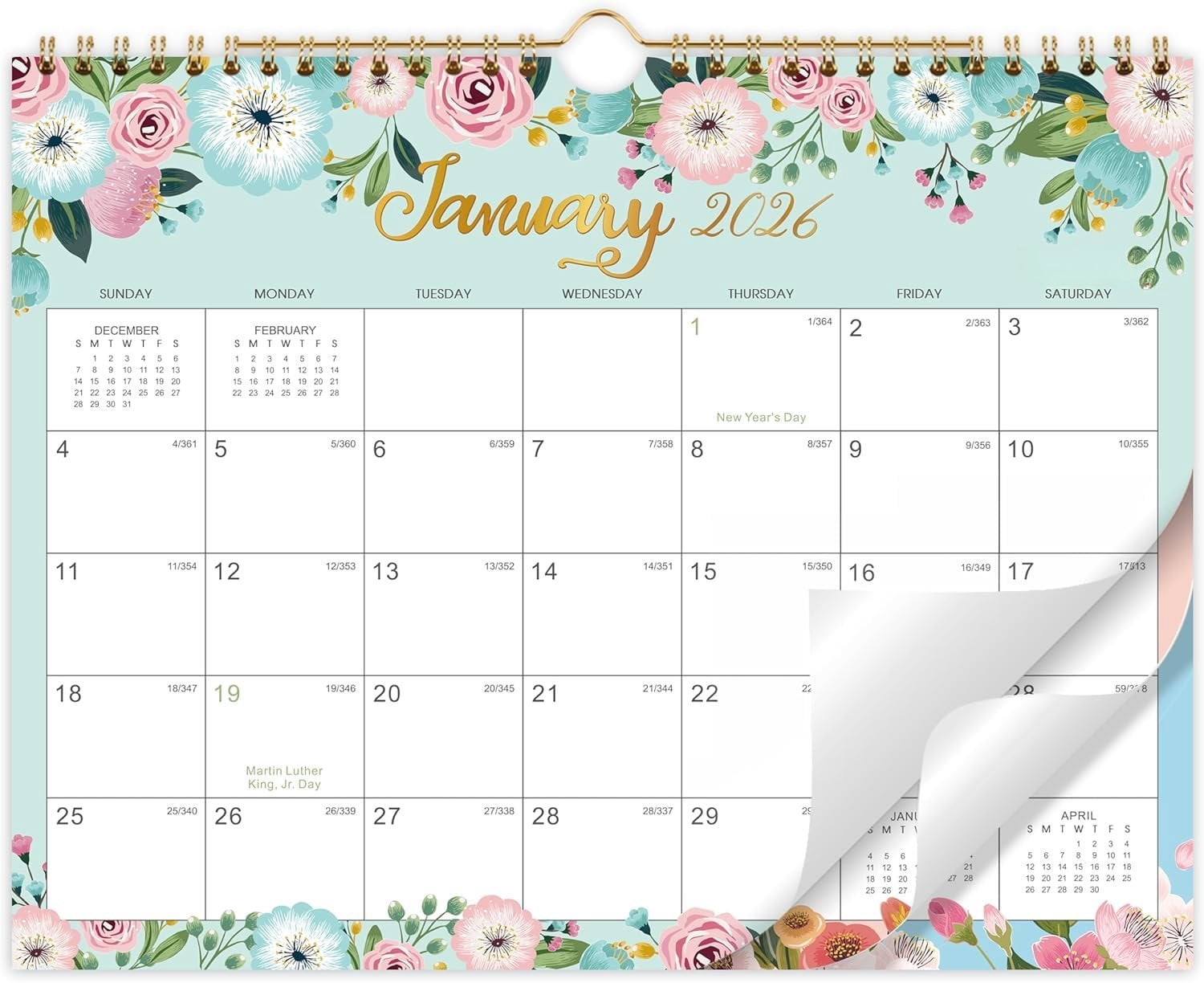 2026 Calendar - 2026 Wall Calendar, 11" .5", JAN.2026 -DEC.2026, 12 ...