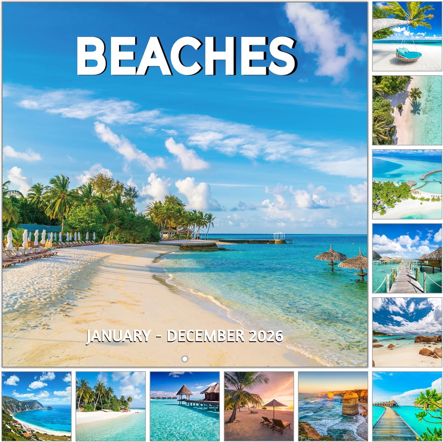 2026 Calendar, 2026 Wall Calendar, Beaches Calendar 2026 from Jan 2026 ...