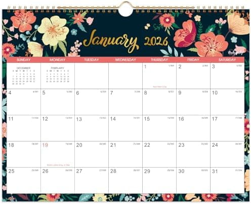 2026 Calendar - 2026 Wall Calendar, Jan. 2026 - Dec. 2026, 15" x 11.5 ...