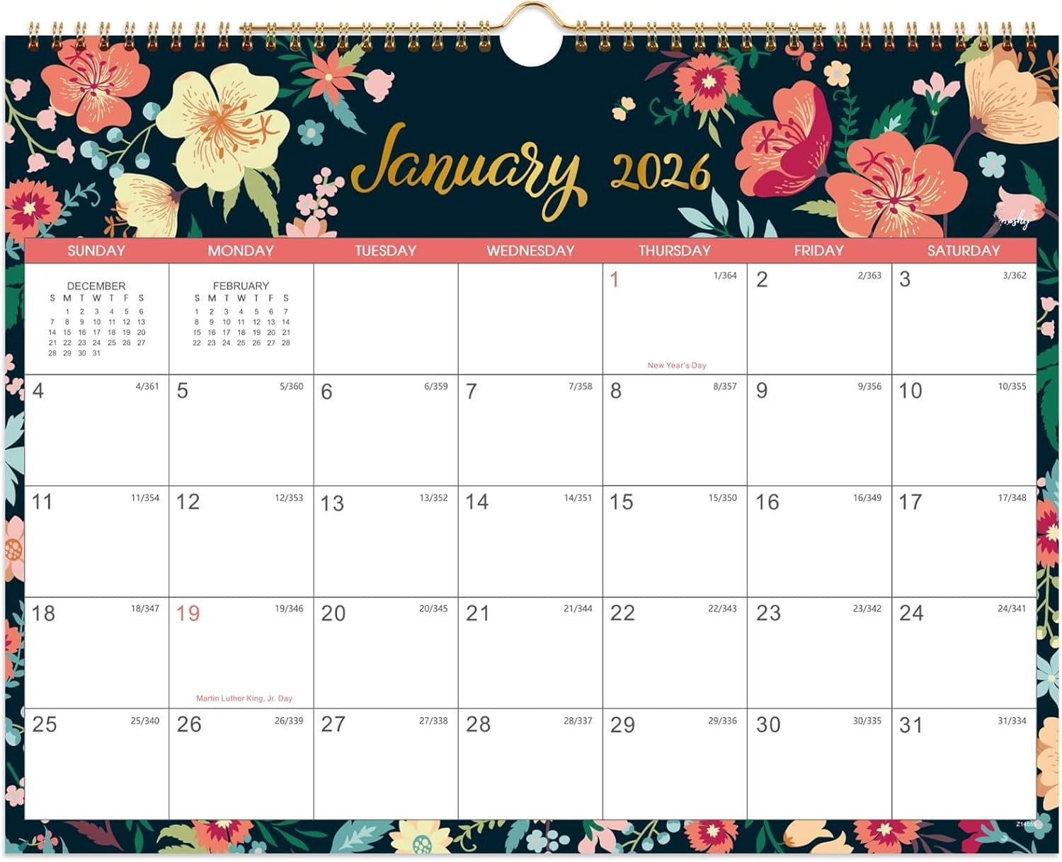 2026 Calendar - 2026 Wall Calendar, Jan. 2026 - Dec. 2026, 15" x 11.5 ...