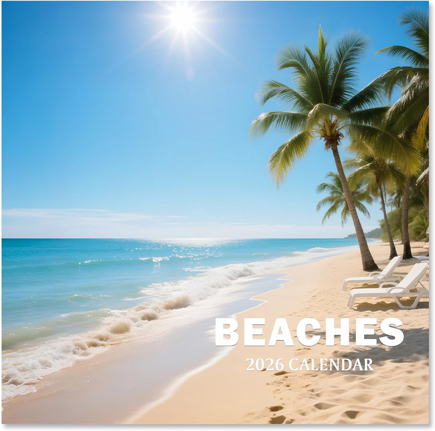 2026 Calendar, 2026 Wall Calendar, Monthly Calendars 12 Month Beach 12 ...
