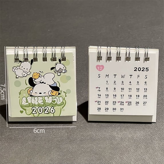 2026 Calendar Desk Cute Sanrio Hello Kitty Small Calendar Cartoon Memo ...