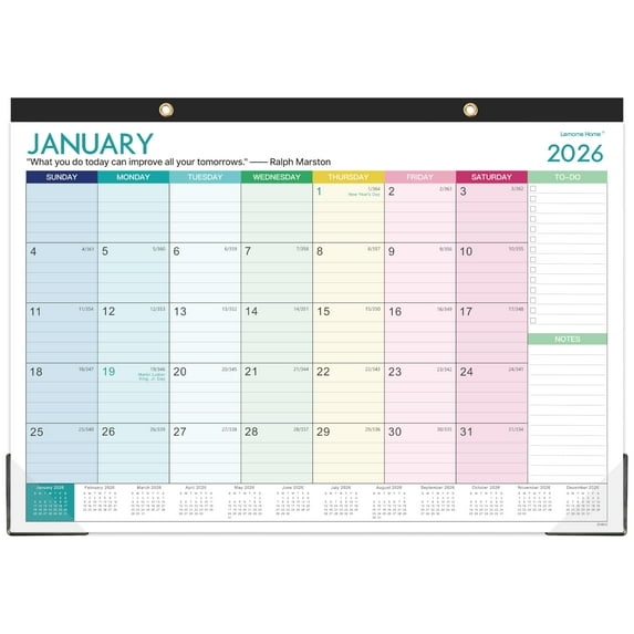 2026 Calendar for Desk and Wall, 12 Month Large Format Planner from Jan ...