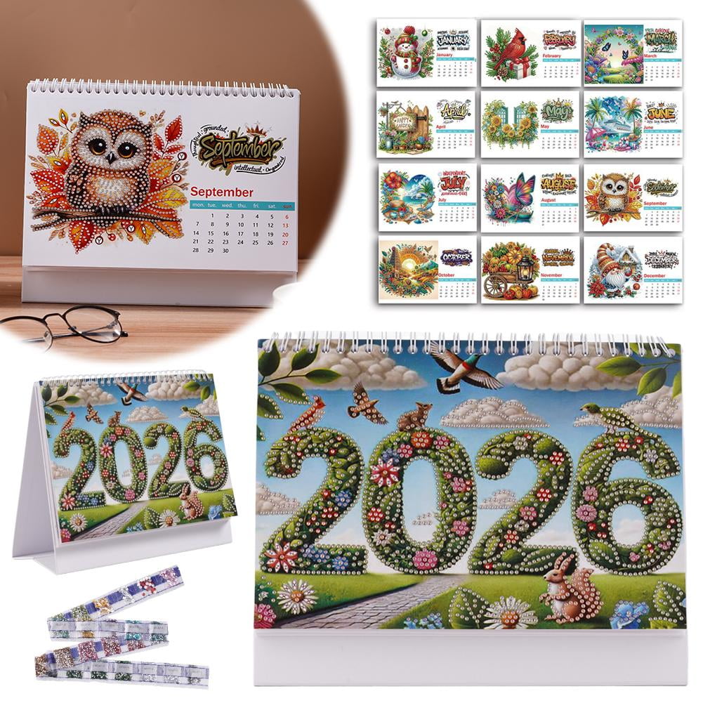 2026 Calendar Kit With Irregular Shaped Diamonds For Living Bedroom ...