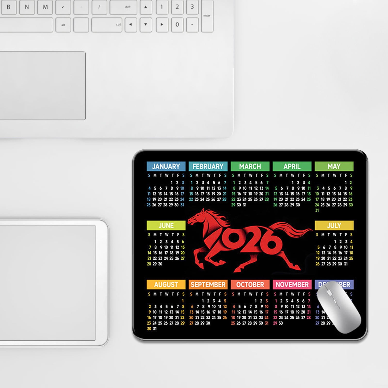 2026 Calendar Mouse Pad Compact Desk Mat For Office Use Calendar Mouse ...