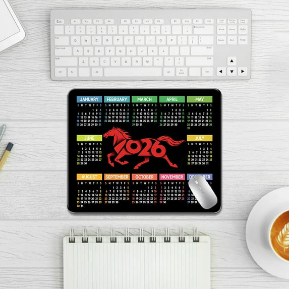 2026 Calendar Mouse Pad, Extended Desk Mat with Full Year Calendar ...