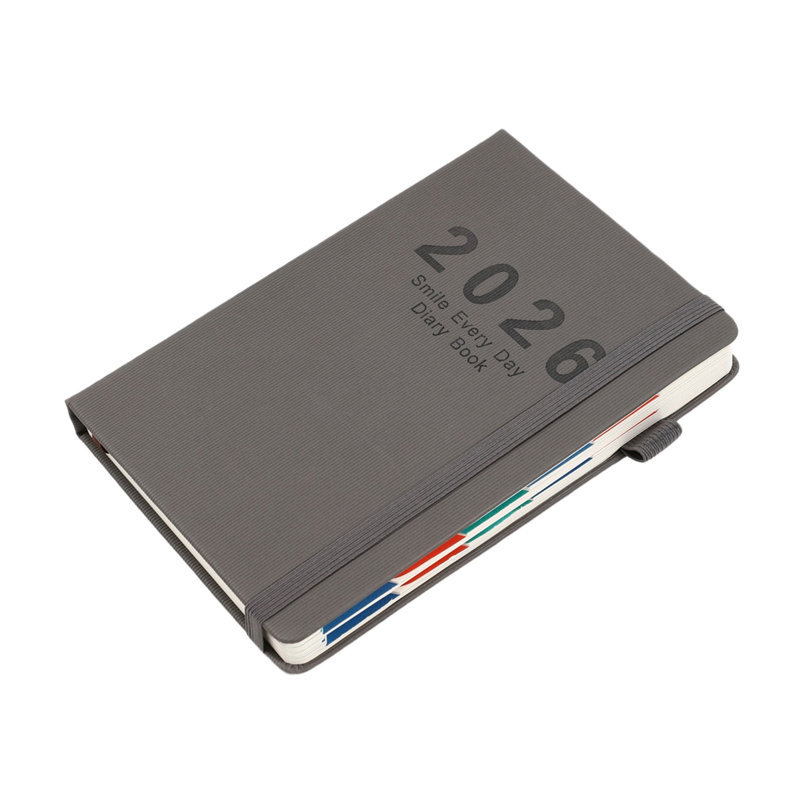 2026 Calendar Notebook Vertical Patterned Strap Daily Planner, Portable ...