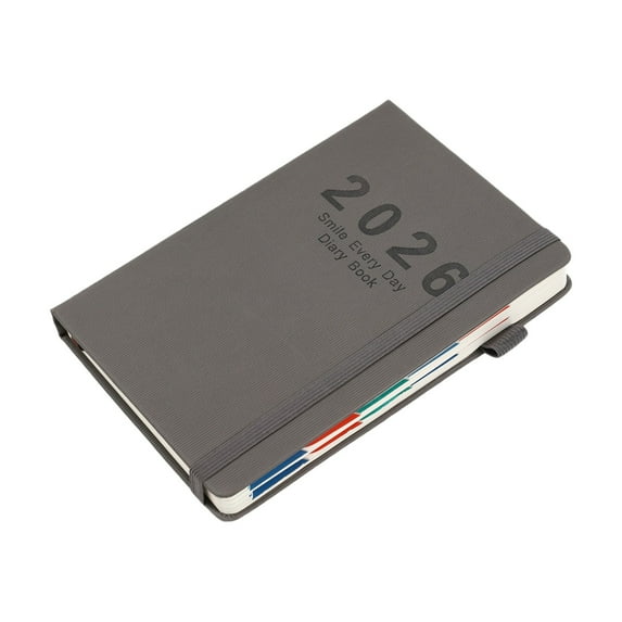 2026 Calendar Notebook Vertical Patterned Strap Daily Planner, Portable ...