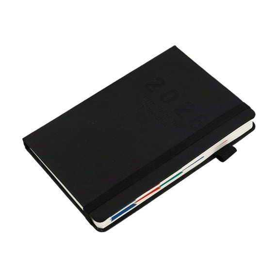 2026 Calendar Notebook Vertical Patterned Strap Daily Planner, Portable ...