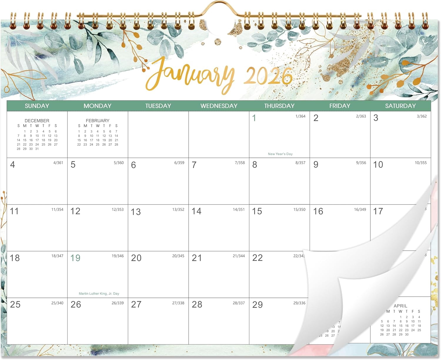 2026 Calendar - Wall Calendar 2026 from Jan. 2026 - Dec. 2026, 12 ...