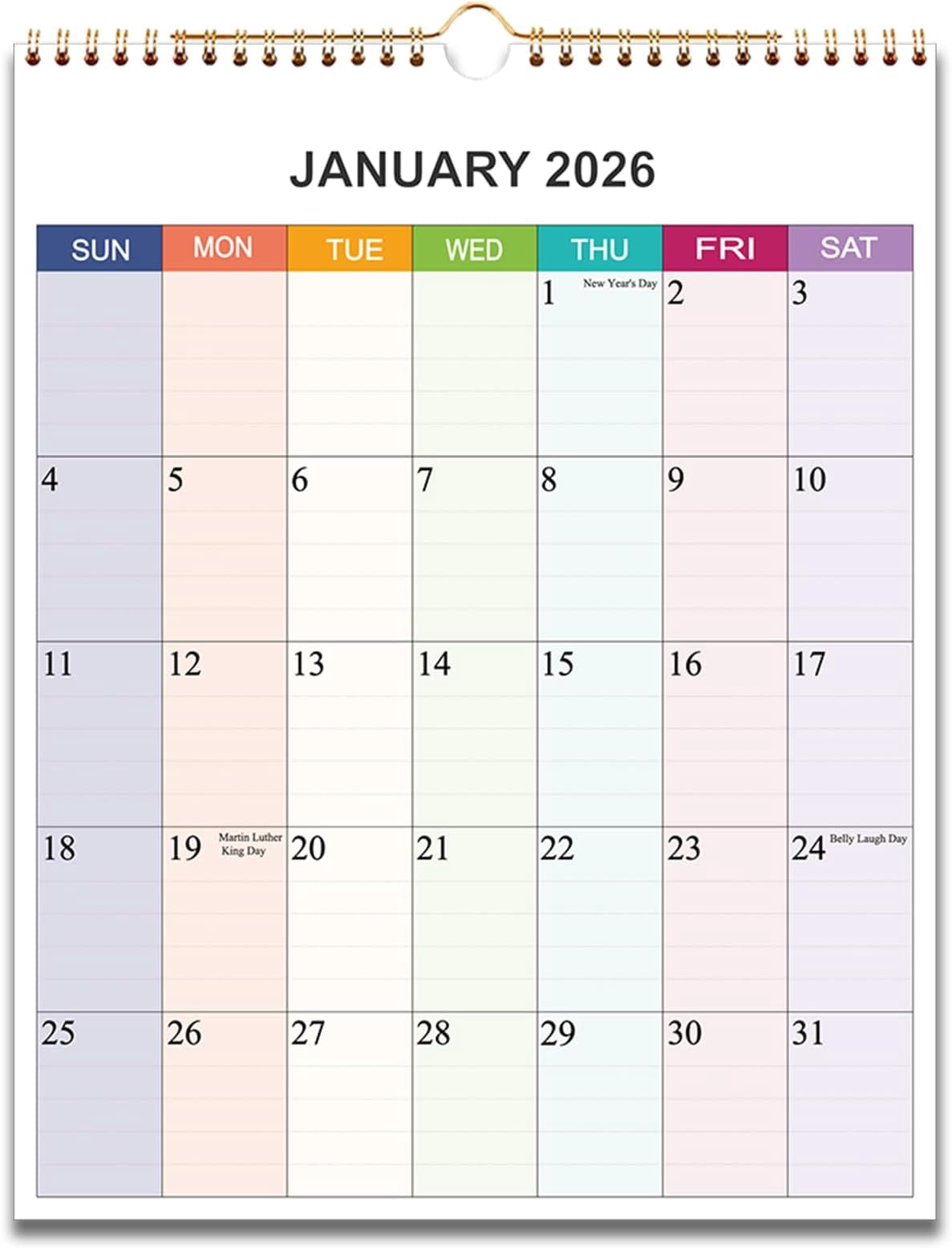 2026 Calendar - Wall Calendar 2026 Monthly Planner from January 2026 to ...