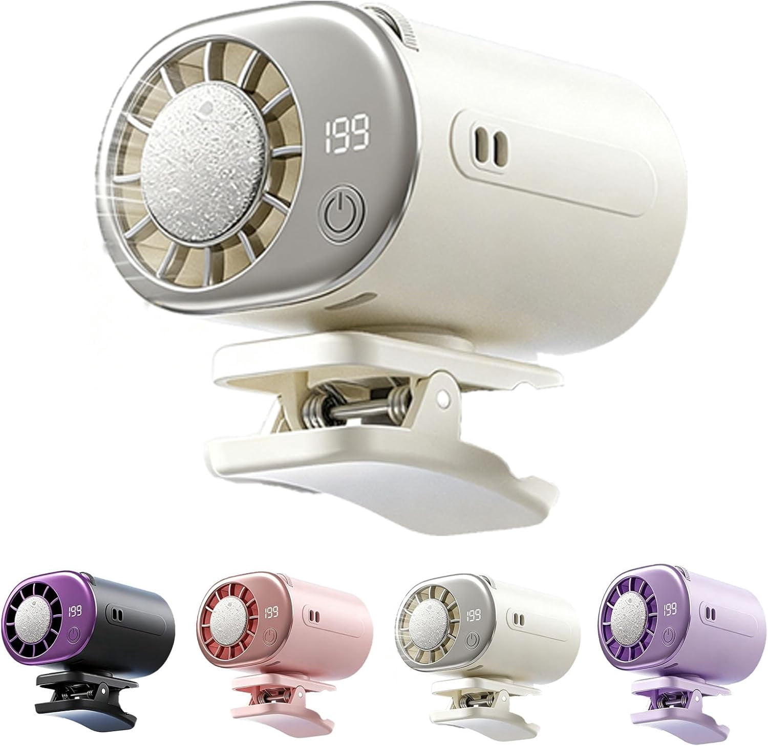 2026 Car Clip on Air Conditioner Fan with LED Display, 199 Speeds & 16 ...