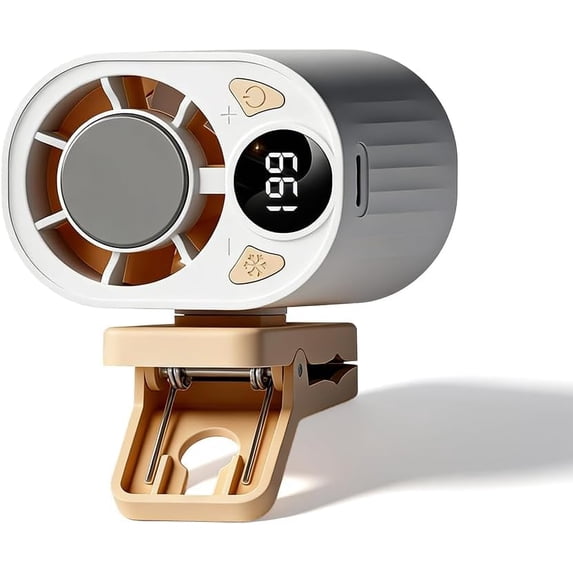 2026 Car Clip-On Air Conditioner Fan with LED Display, Portable USB ...