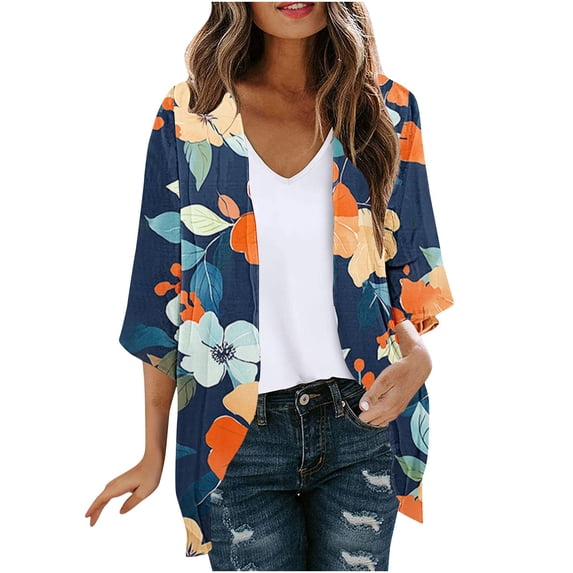 2026 Cardigans for Women Summer Plus Size Fashion Cardigan Casual Print ...