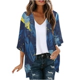 2026 Cardigans for Women Summer Plus Size Fashion Cardigan Casual Print ...
