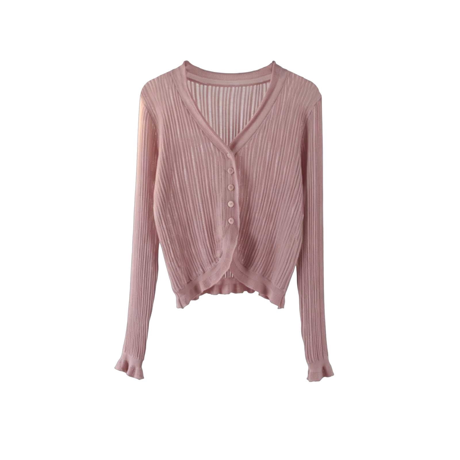 2026 Cardigans for Women Summer Plus Size Fashion V-Neck Long Sleeve ...