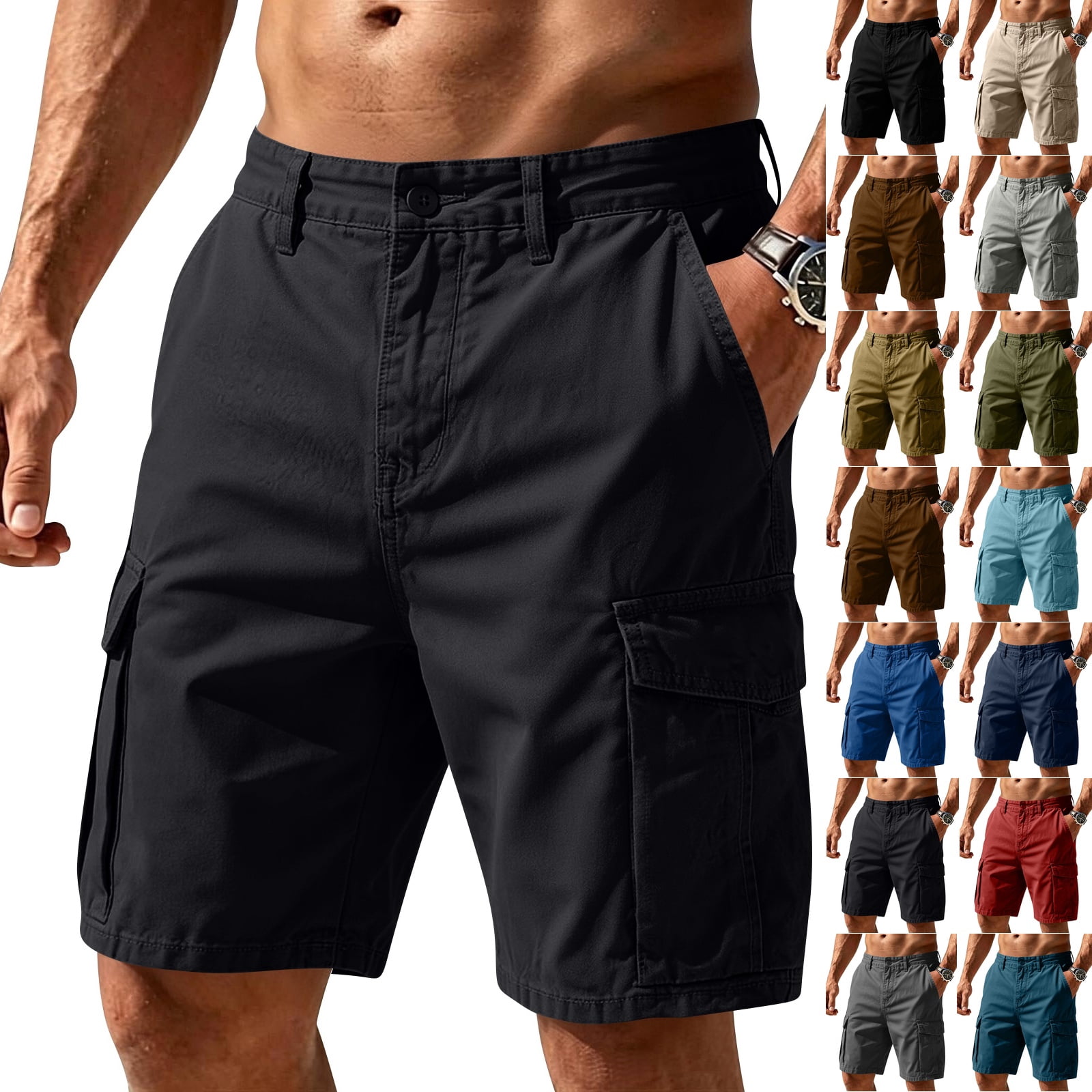 2026 Cargo Shorts for Men, Tactical Lightweight Elastic Waist Work ...