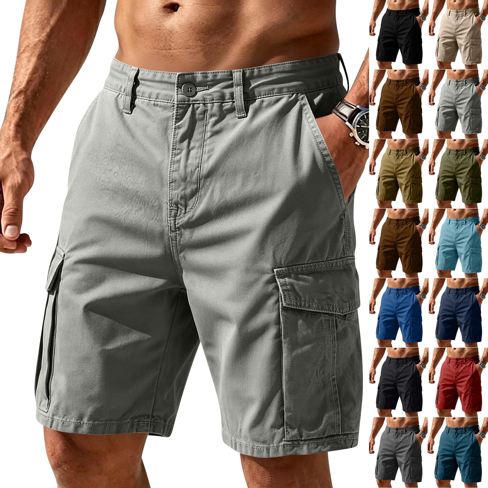 2026 Cargo Shorts for Men, Tactical Lightweight Elastic Waist Work ...
