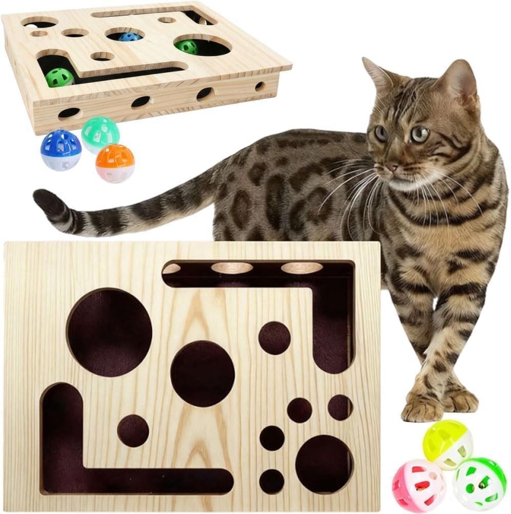 2026 Cat Nail File Enrichment Box, Cat Scratch Puzzle Box with Bell ...