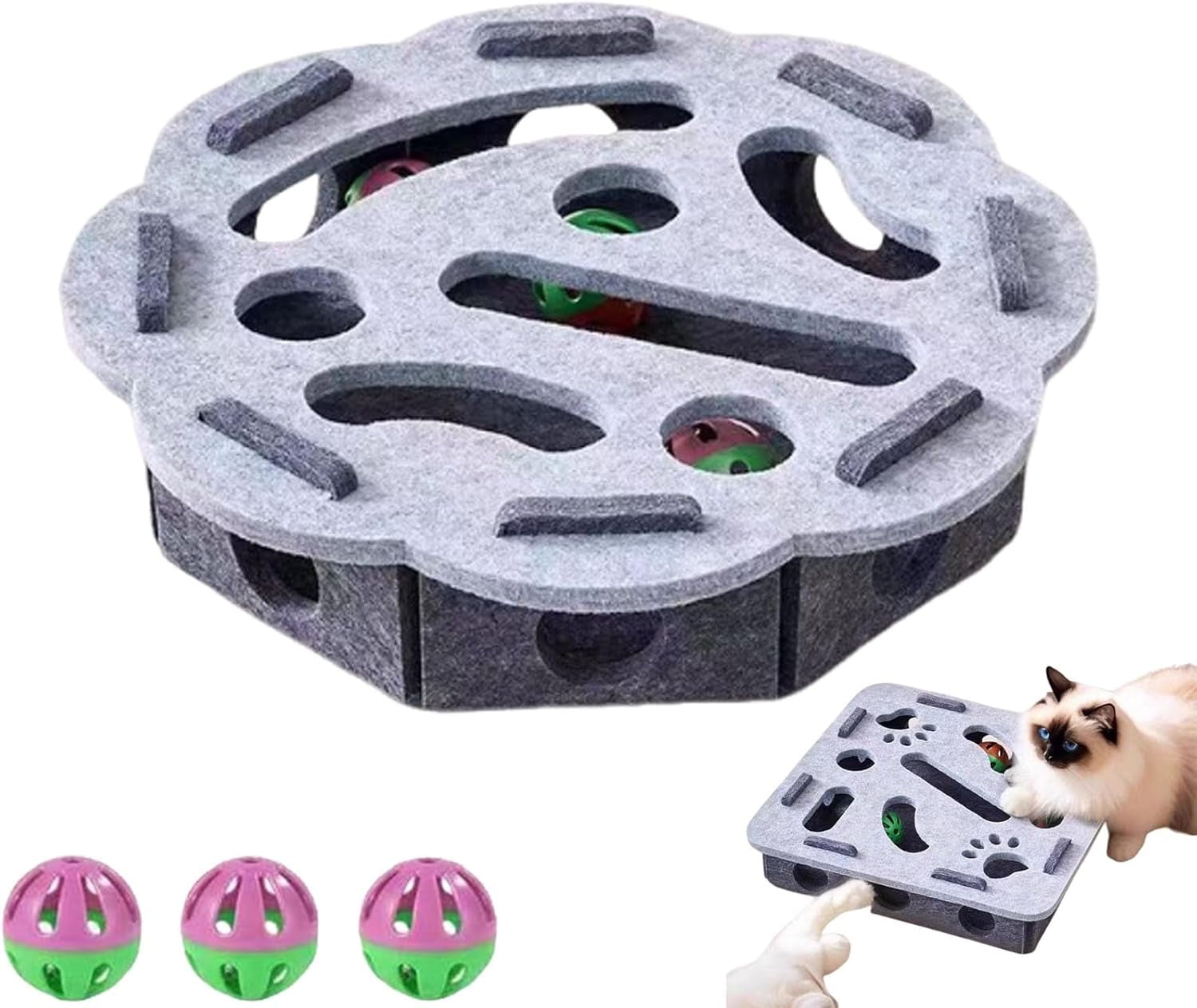 2026 Cat Scratch Puzzle Box, Interactive Nail File Enrichment Maze ...