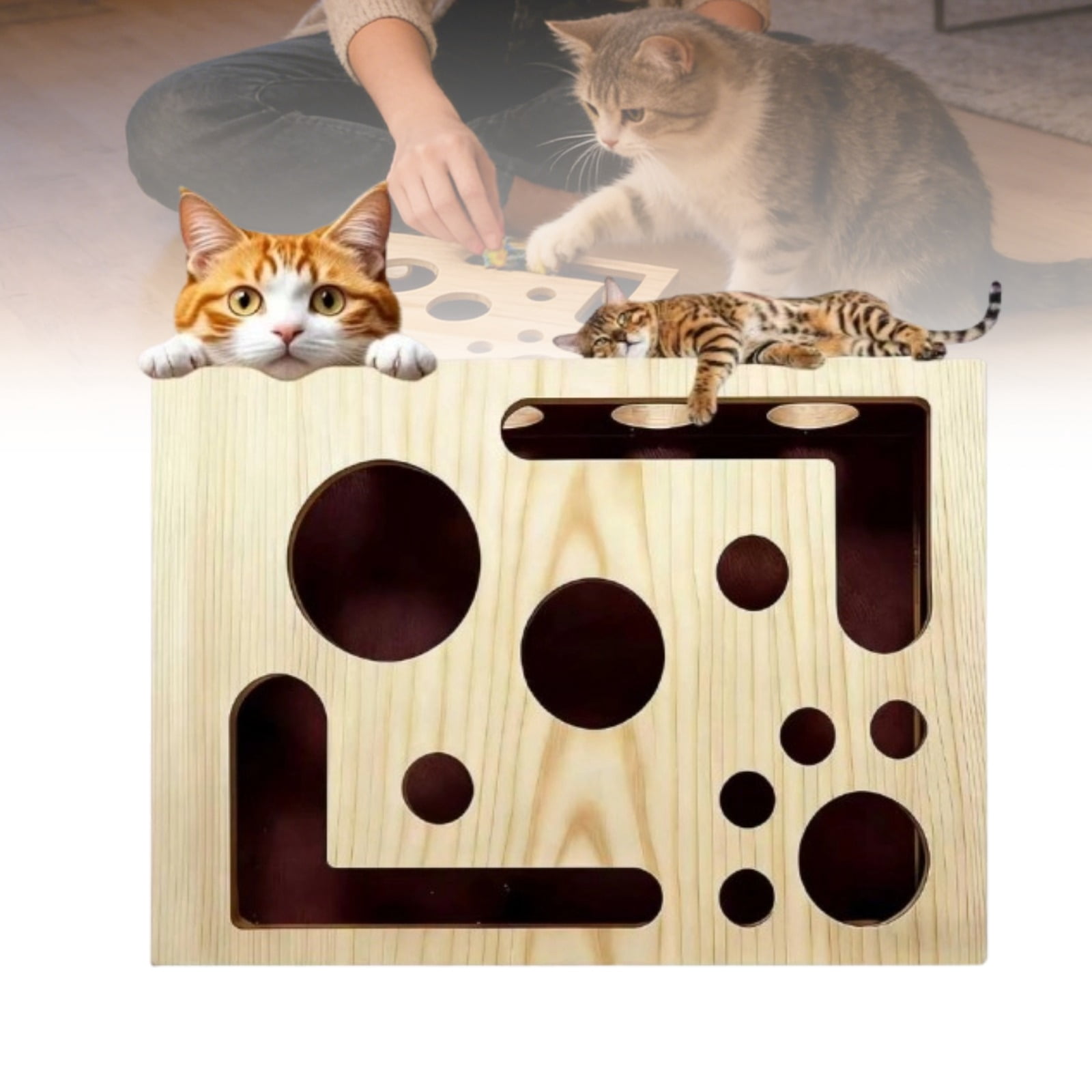 2026 Cat Scratch Puzzle Enrichment Box, Maze Cat Scratch Puzzle Box ...