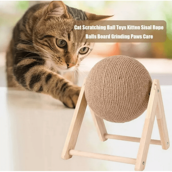 2026 Cat Scratching Ball Natural Sisal Cat Scratcher Toy with Catnip ...