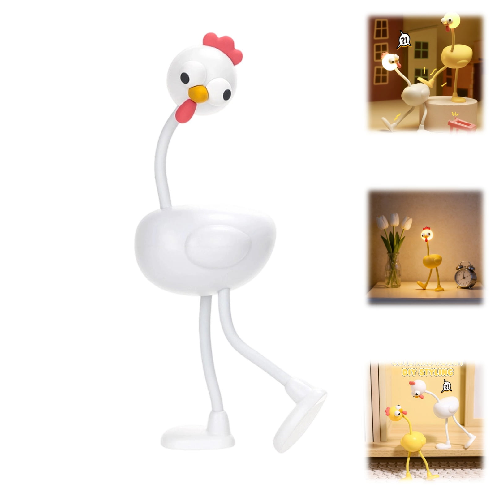 2026 Changeable Shape Mini Chicken Night Light - Adjustable LED Glow ...