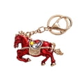 2026 Chinese Zodiacal Horse Keychain Bedazzled Rhinestones Artistic ...