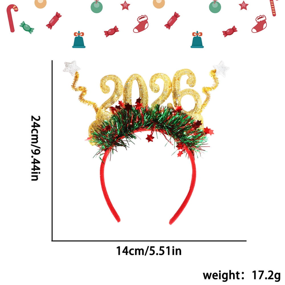 2026 Christmas Headband Creative Glitter Star Hair Hoop Children Photo ...