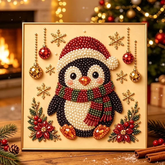 2026 Christmas Pearl DIY Diamond Painting Art Kit with Frame, Framed ...