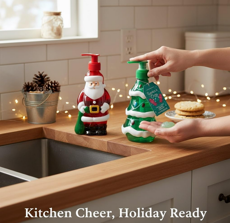 2026 Christmas Soap Dispenser Set, Christmas Bathroom Soap Dispenser ...