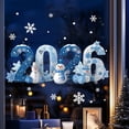 2026 Christmas Window Stickers Set - Frosted Snowflake & Tree PVC ...