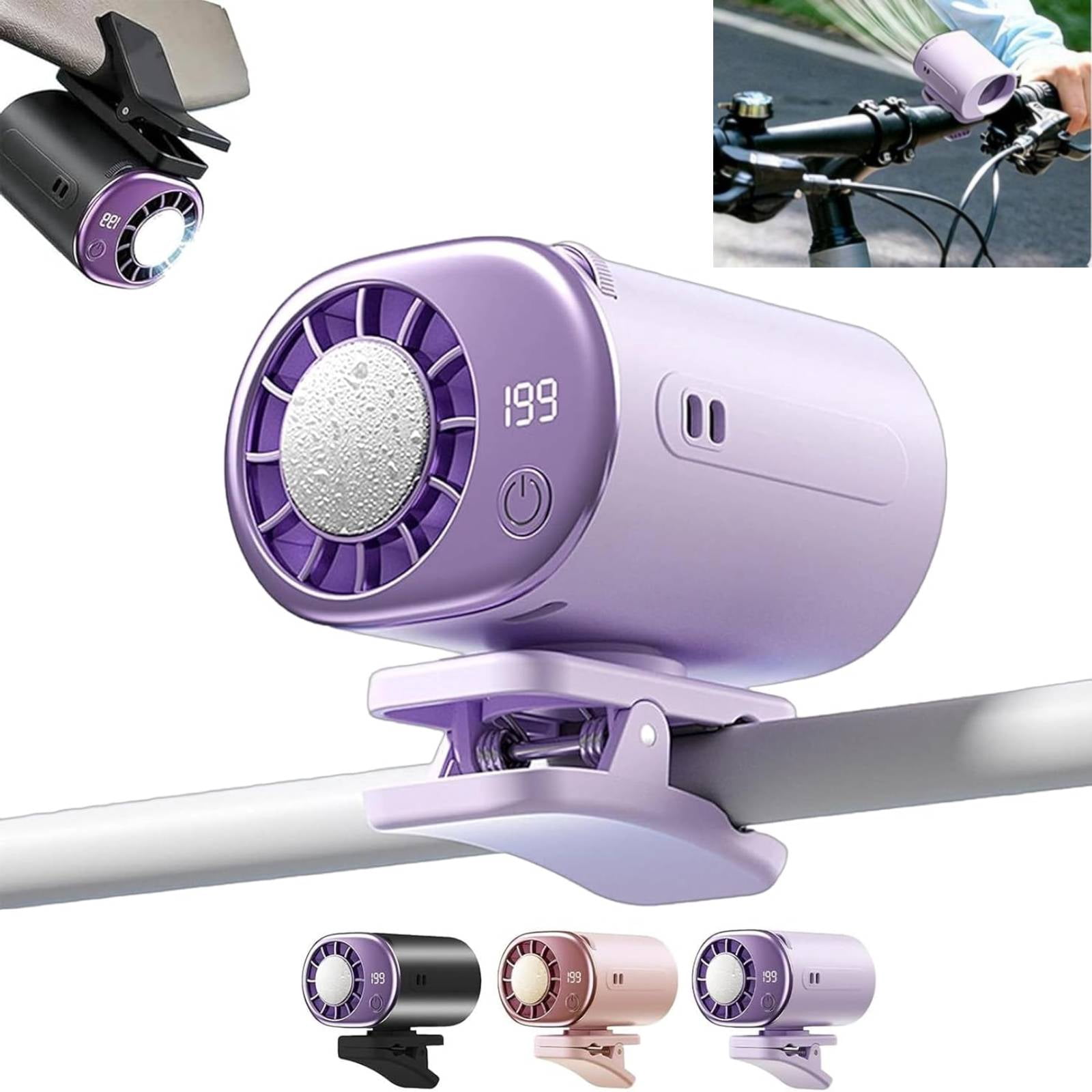 2026 Clip on Air Conditioner Fan for Car,Mini Fan with LED Display,USB ...