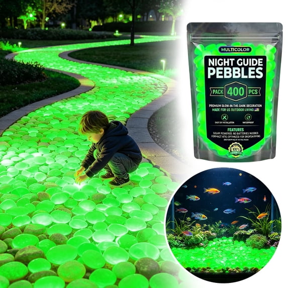 2026 Colorful Glow In The Dark Garden Stones Night Luminous Pebbles ...