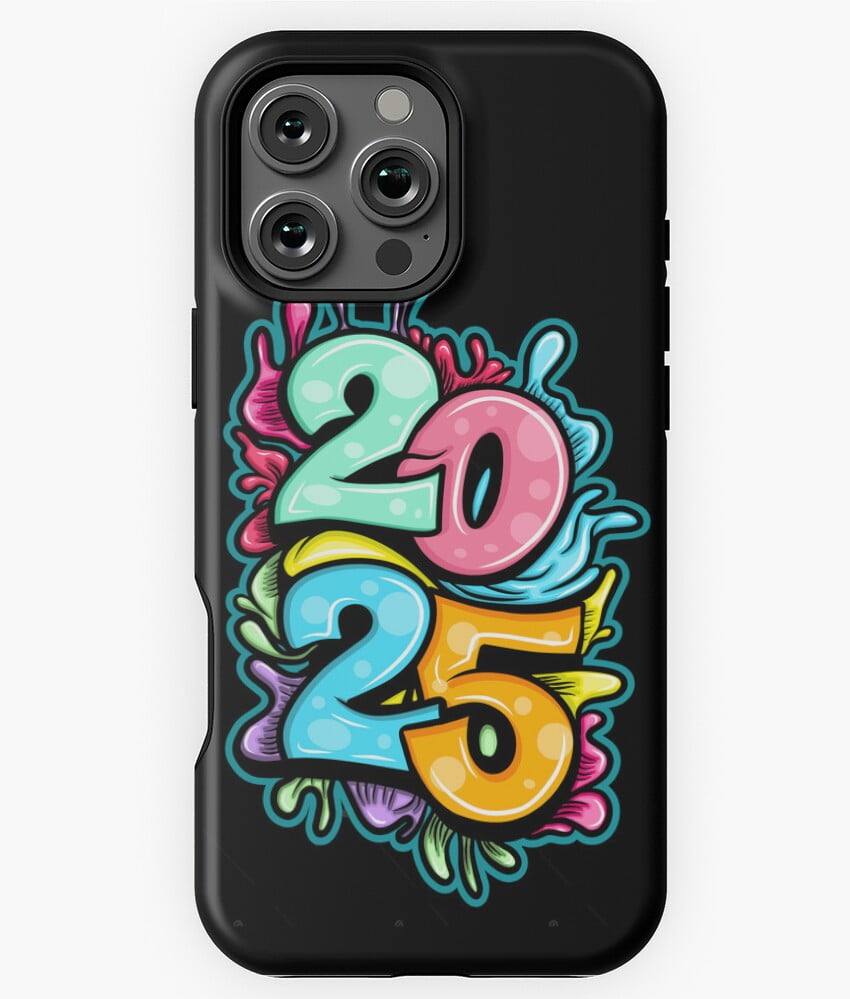 2026 Colorful Text Happy New Year Phone Case for iPhone 16 15 14 13 12 ...