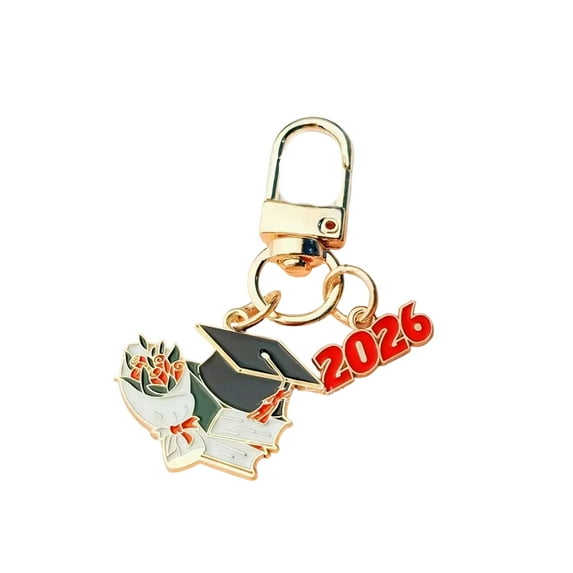 2026 Commemorative Keychain Cap Diploma Ornament Stylish Alloy Jewelry ...