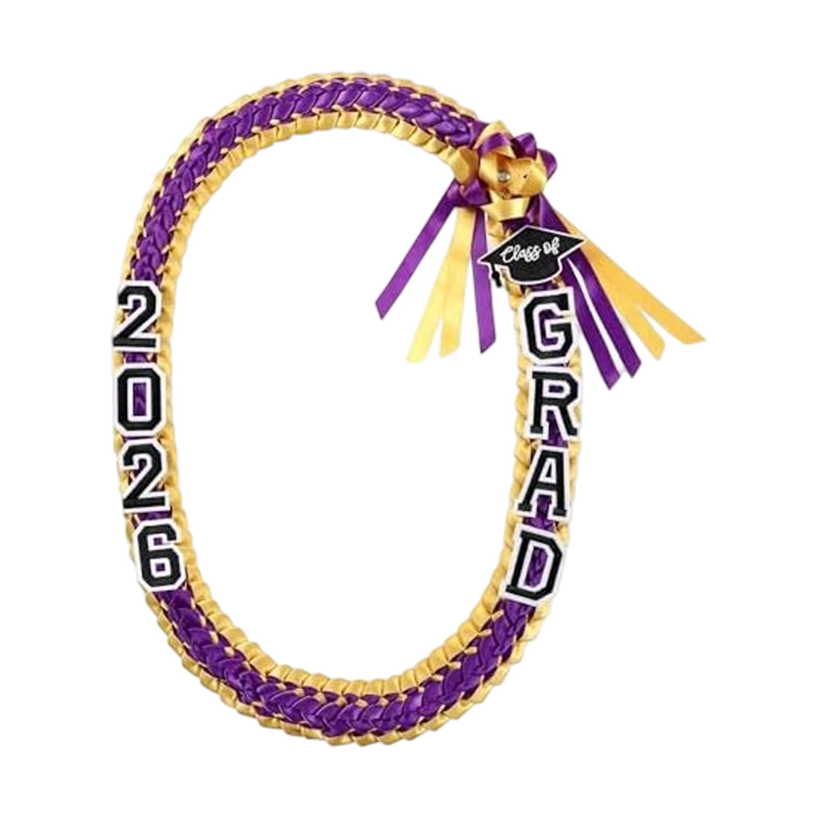 2026 Creative Double-layer Ribbon Graduation Wreath Woven Necklace ...