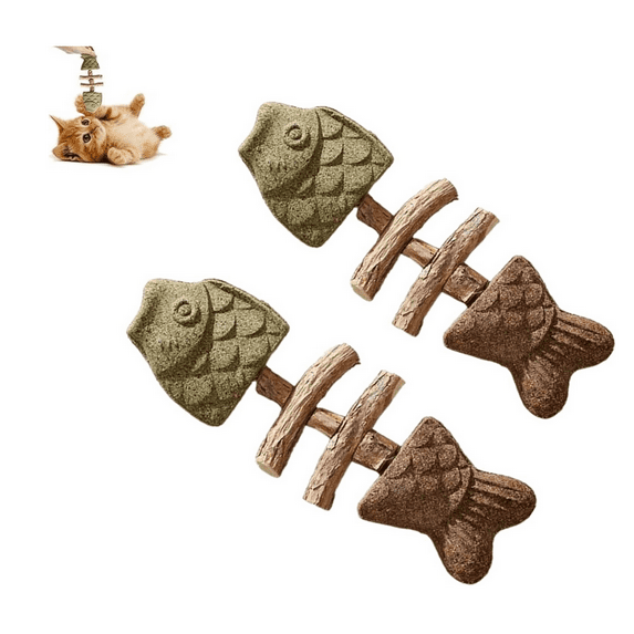 2026 Creative Fish Bone Cat Toy,Purrident - Fix Your Cat's Dental ...