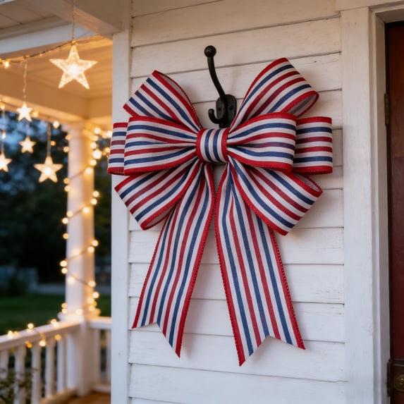 2026 Creative Red White Blue Woven Ribbon With Stripe Gift Wrapping ...