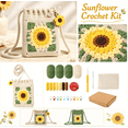 Crochet Kit-Bag for Beginners, DIY Crochet Flower Bag Starters Craft ...