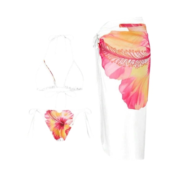 2026 Cute Split Bikini Swimsuit High Waisted Bikini Push Up Three Piece ...