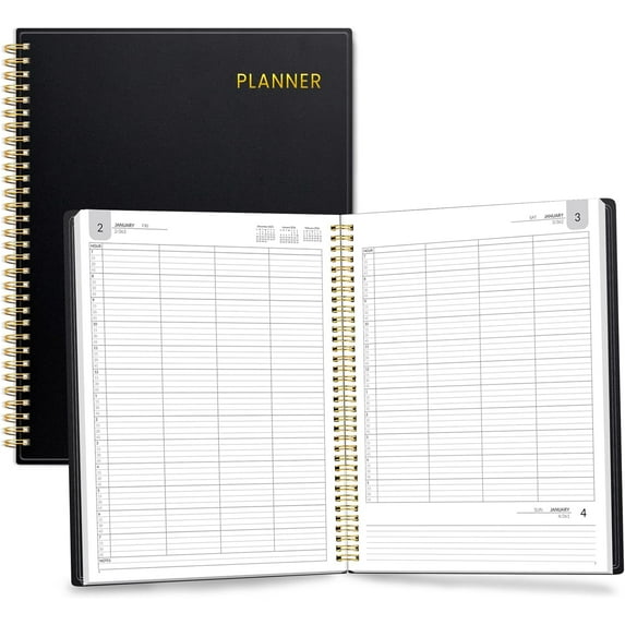2026 Daily Planner, 4-Person Group Appointment Book with Quarter-Hourly ...