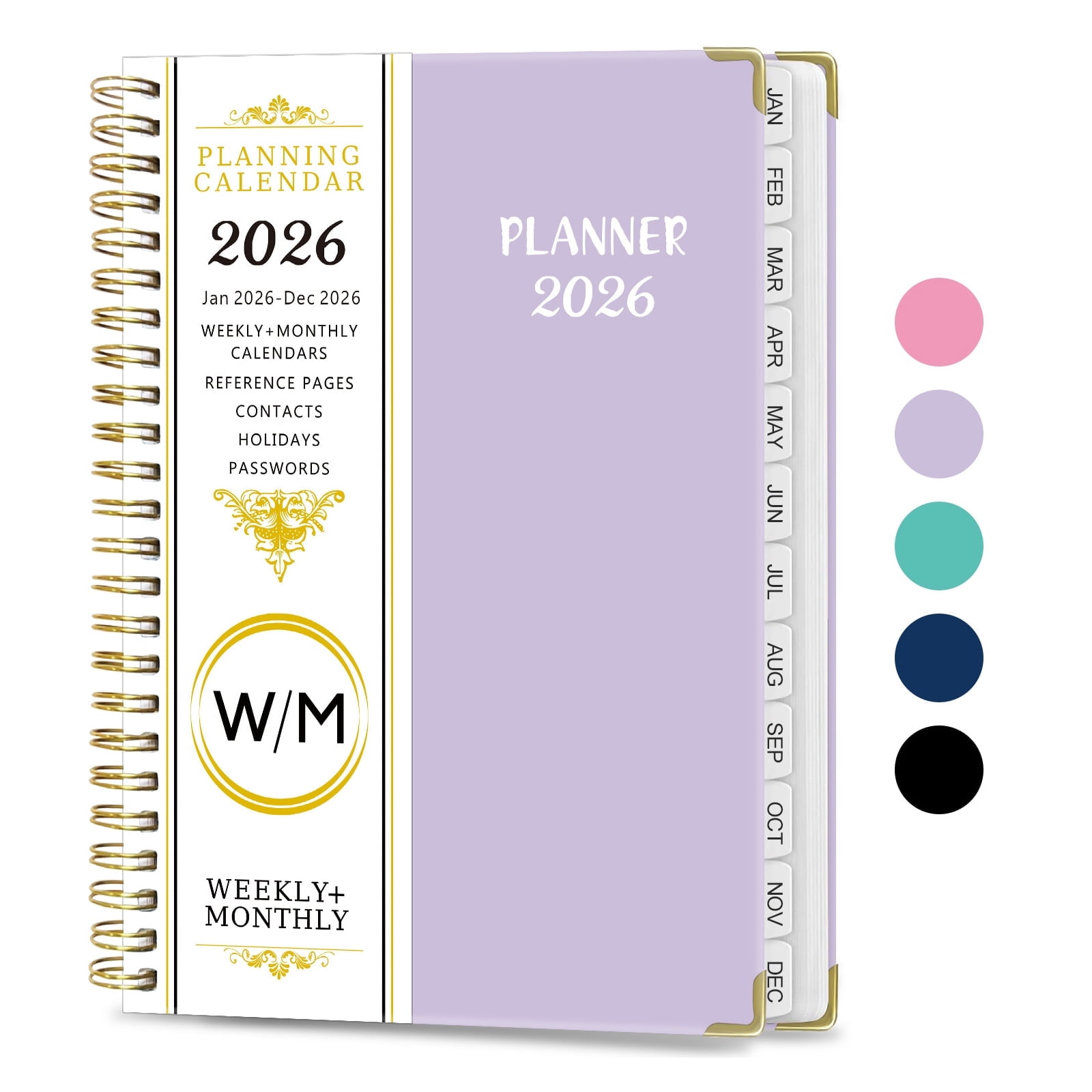 2026 Daily Planner, Spiral Notebook, Appointment Book with Tabs, Jan ...