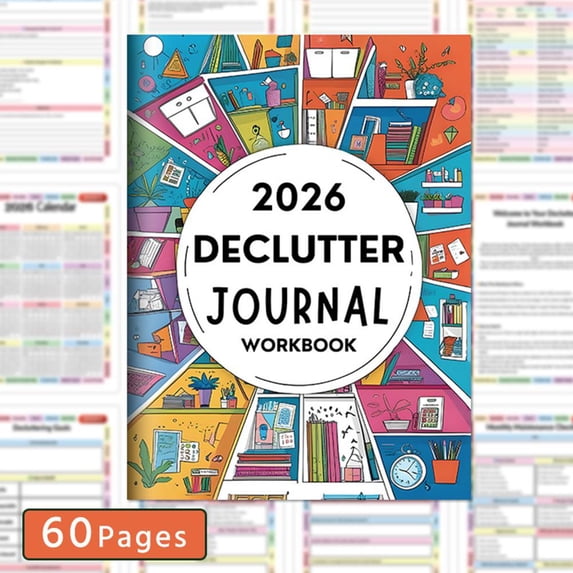 2026 Declutter Journal Workbook - Full-Year Calendar & Monthly Layouts ...