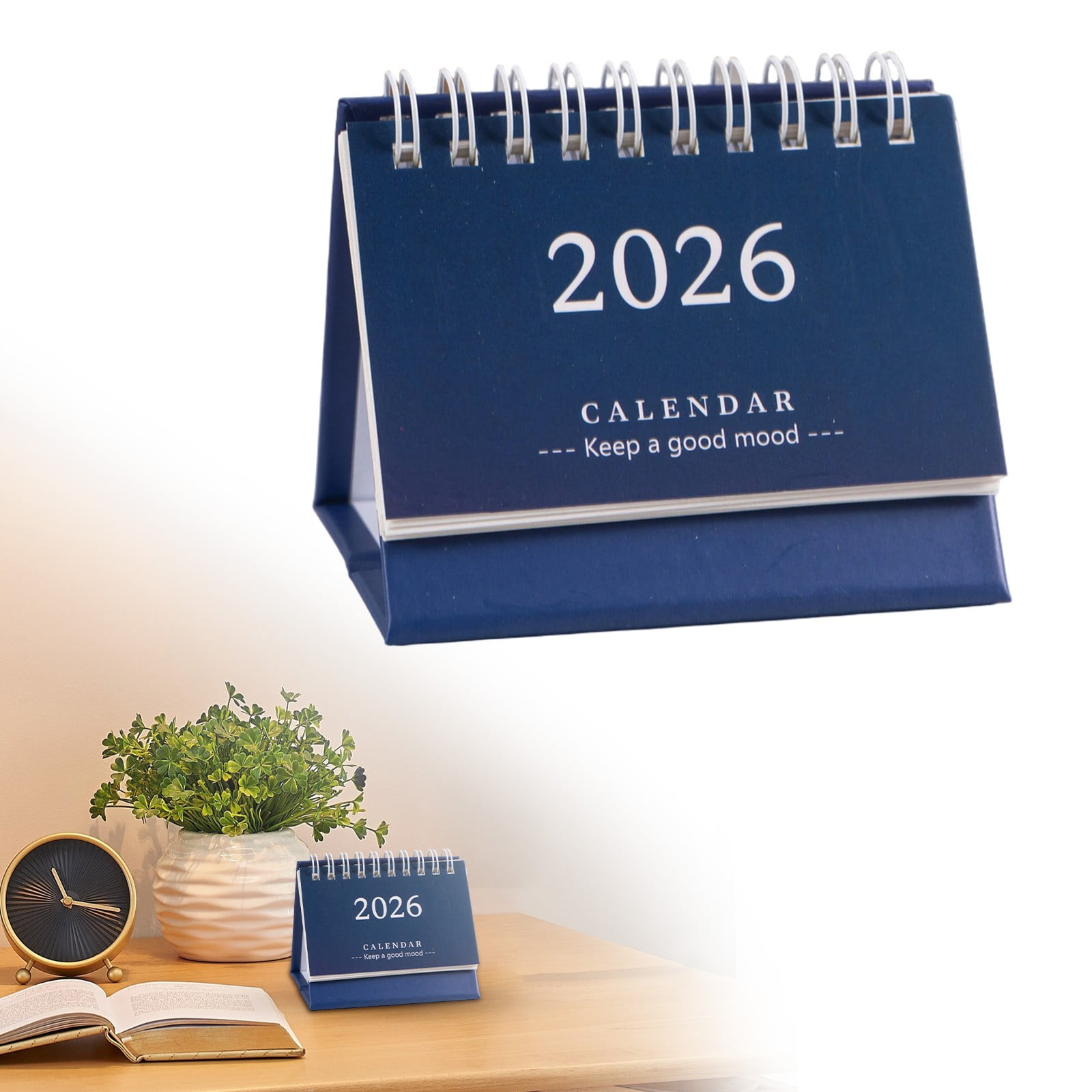 2026 Desk Calendar Desktop Planner Yearly Organizer Cute English ...