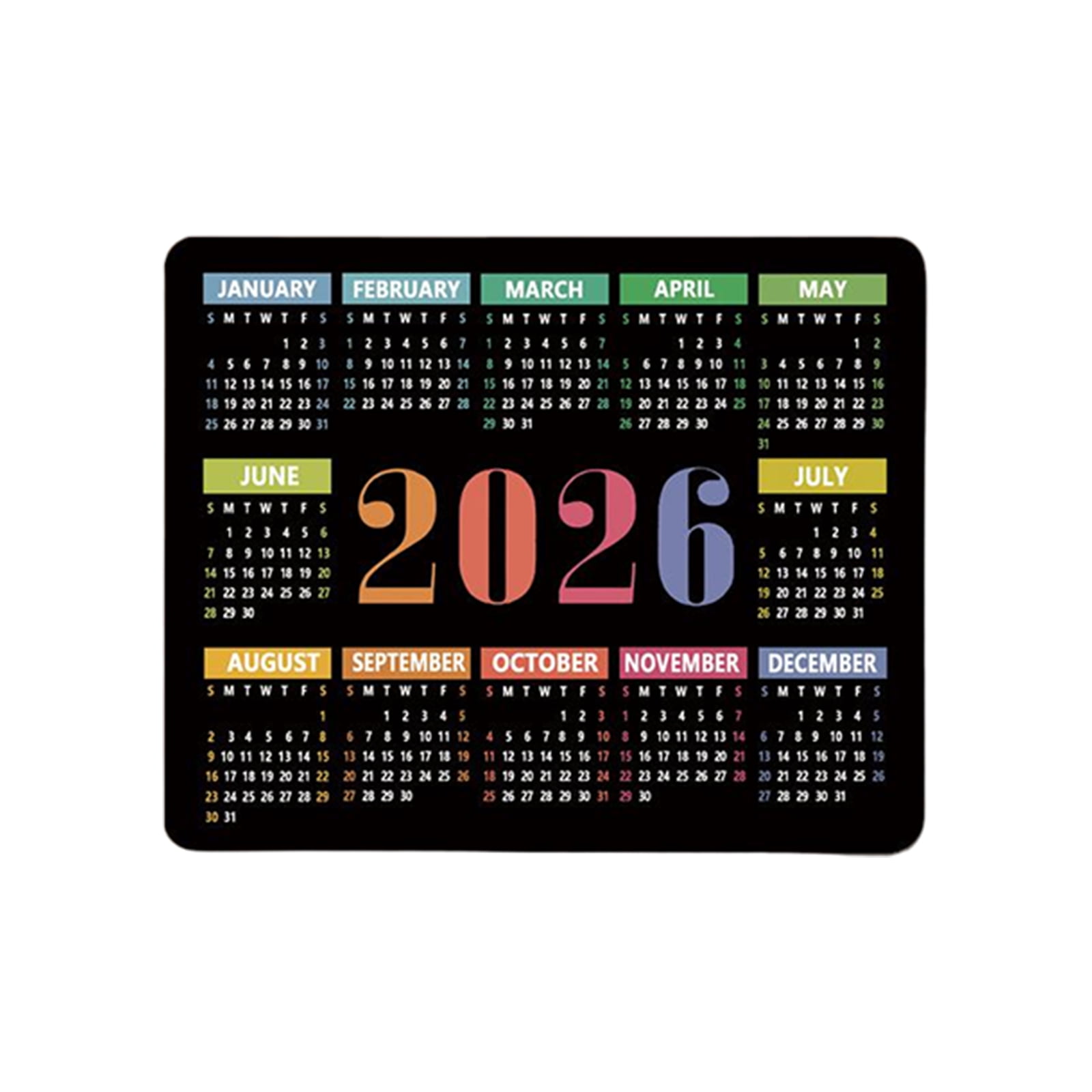 2026 Desk Calendar Mouse Pad - Large Mousepad with Full-Year Calendar ...